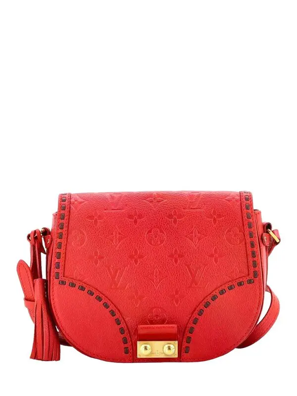 LOUIS VUITTON Junot Handbag Monogram Empreinte Leather - Red