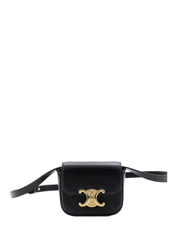 Celine Triomphe Mini Crossbody Bag Smooth Calfskin - Black