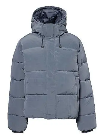 DAILY PAPER Ripstop Hooded Shell Jacket - Grey Blue