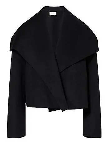 Dissh Cropped Wool-blend Coat - Black
