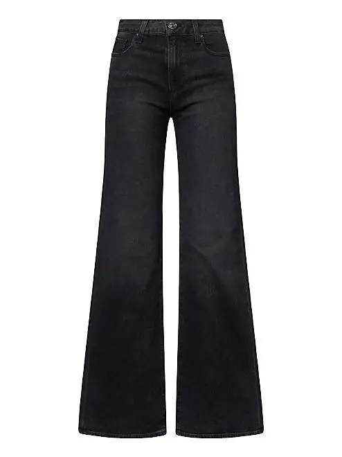 Paige Sofia Mid-rise Flared Denim Jeans - Solstice Black