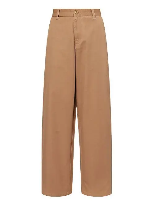Carhartt Work In Progress Relaxed-fit Straight-leg Cotton-twill Trousers - Peanut