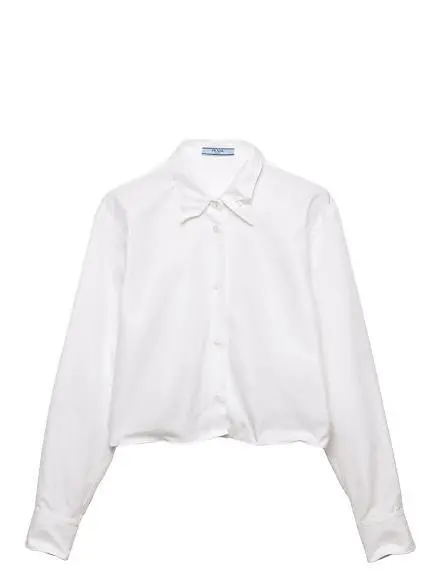 Prada Shapeable Relaxed-fit Cotton Shirt - White