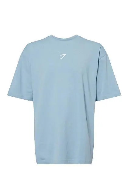 GYMSHARK Power Crewneck Stretch-cotton T-shirt - Gs Bench Blue
