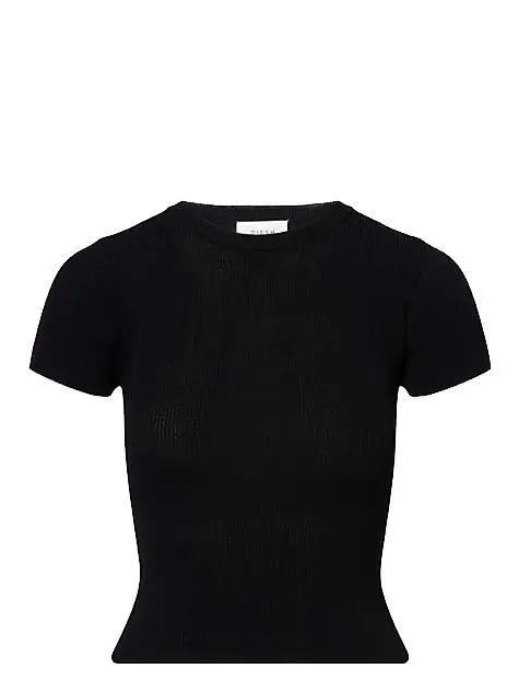 Dissh Ribbed Woven T-shirt - Black