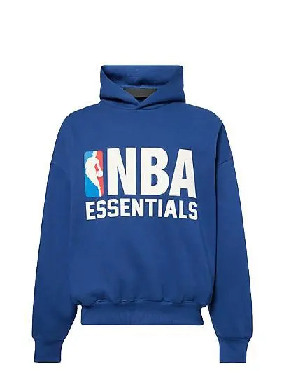 Fear Of God Fog X Essentials X Nba Sports Printed Hoodie - Estate Blue