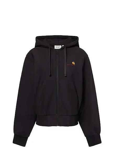 Carhartt Work In Progress Logo-embroidered Cotton Hoody - Black