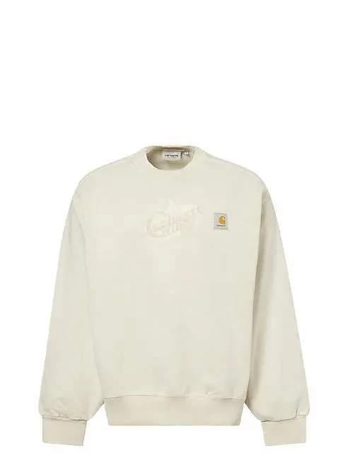 Carhartt Work In Progress Dyed Cotton-jersey Sweatshirt - Fleur De Sel