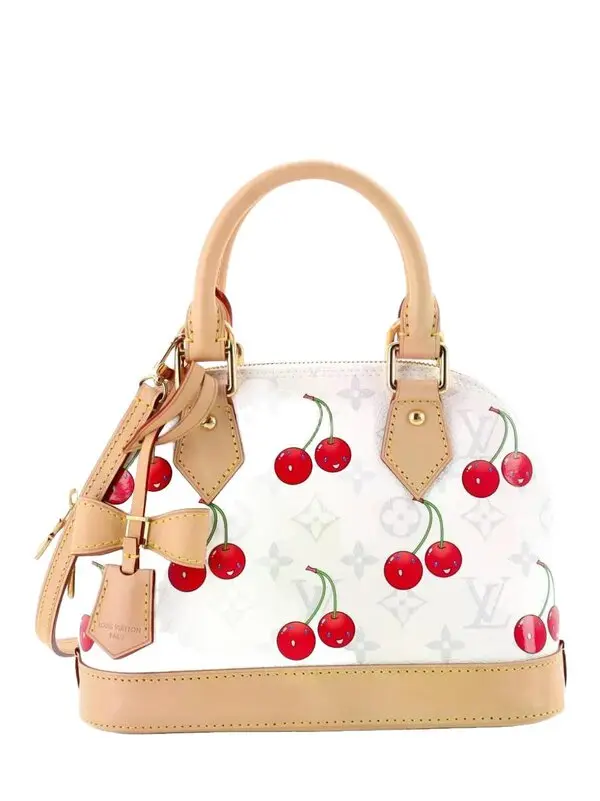 LOUIS VUITTON X Takashi Murakami Alma Handbag Monogram Cerises Bb - White