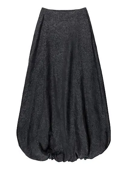 RO&ZO Puffball Woven Maxi Skirt - Black