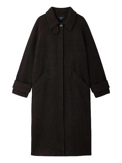Soeur Berlin Checked Wool Coat - Marron/noir