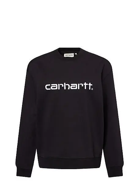 Carhartt Work In Progress Logo-embroidered Cotton Sweatshirt - Black / White