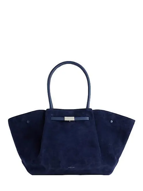 DEMELLIER The New York Suede Tote Bag - Mn.blue/mn.blue
