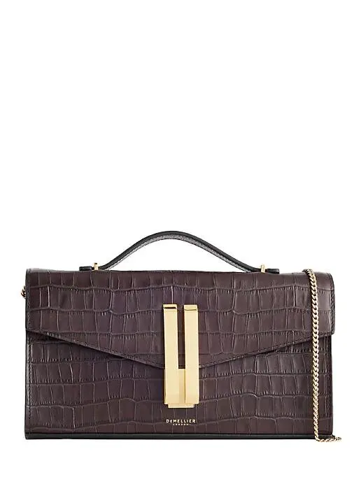 DEMELLIER Vancouver Leather Clutch - Maroon