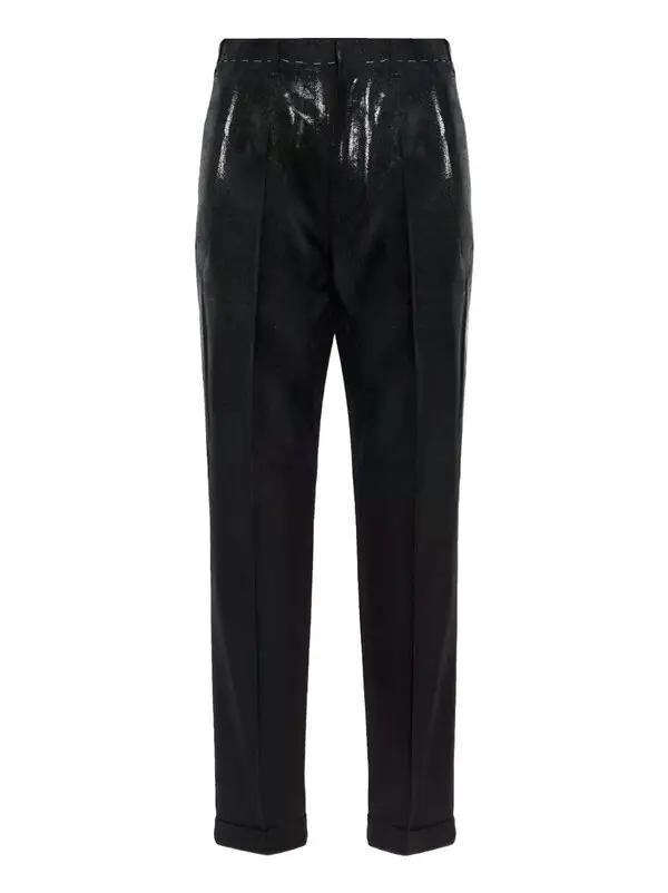 MAISON MARGIELA Glazed-effect Trousers - Black