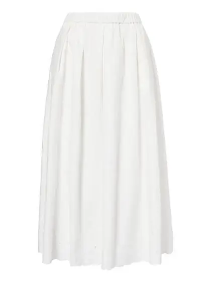 Max Mara Pio Embroidered Midi Skirt - White