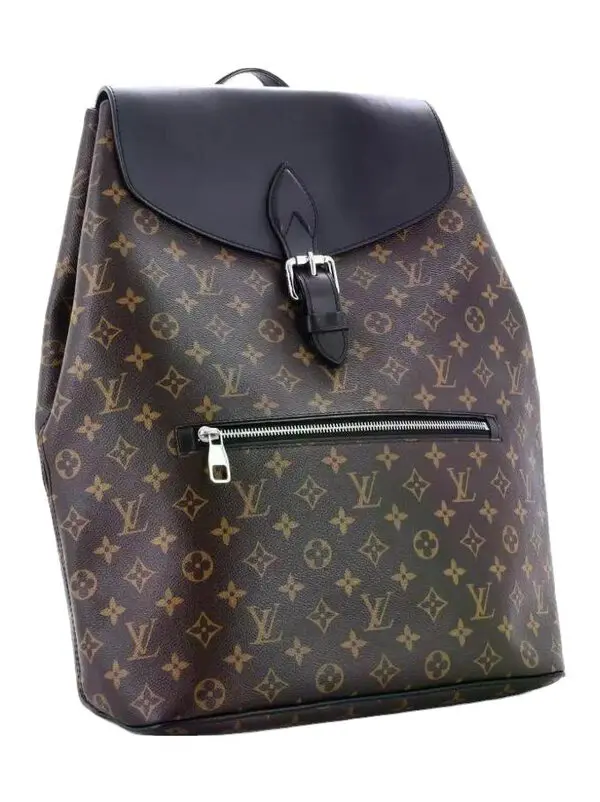 LOUIS VUITTON Palk Macassar Monogram Canvas Backpack - Black