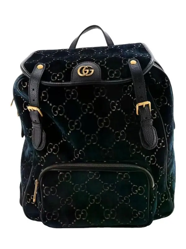 Gucci Gg Marmont Velvet Small Backpack - Blue