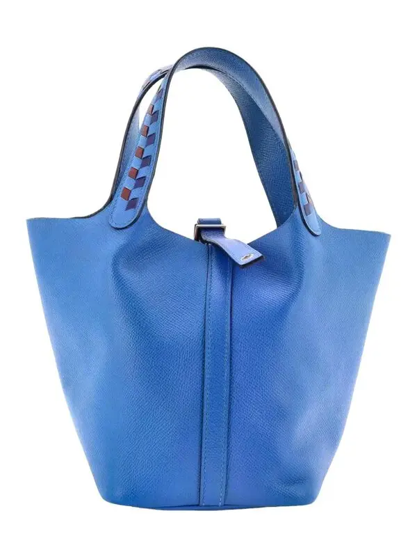 Hermès Picotin Lock Tressage Epsom Pm Bucket Bag - Blue