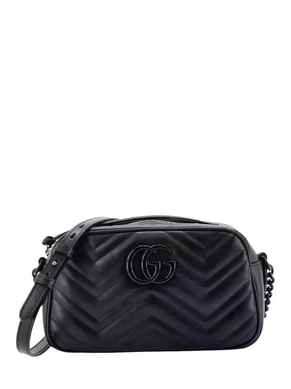 Gucci Gg Marmont Monochrome Shoulder Bag - Black