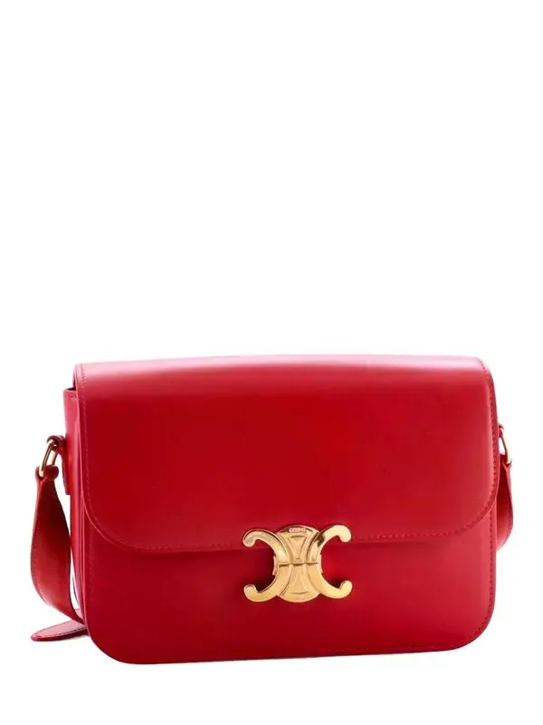 Celine Triomphe Medium Shoulder Bag - Red