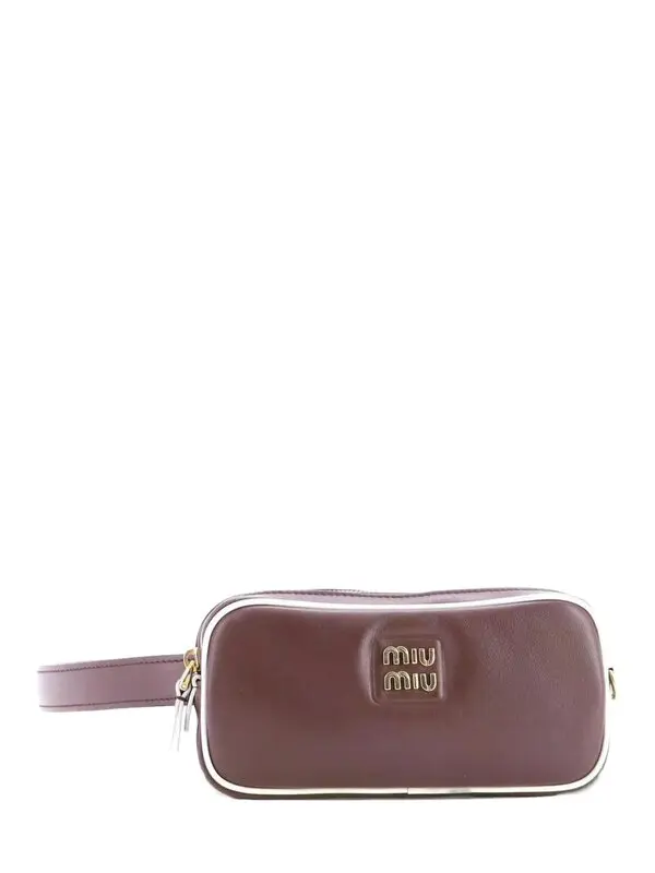 Miu Miu Softy Leather Small Belt Bag - Brown
