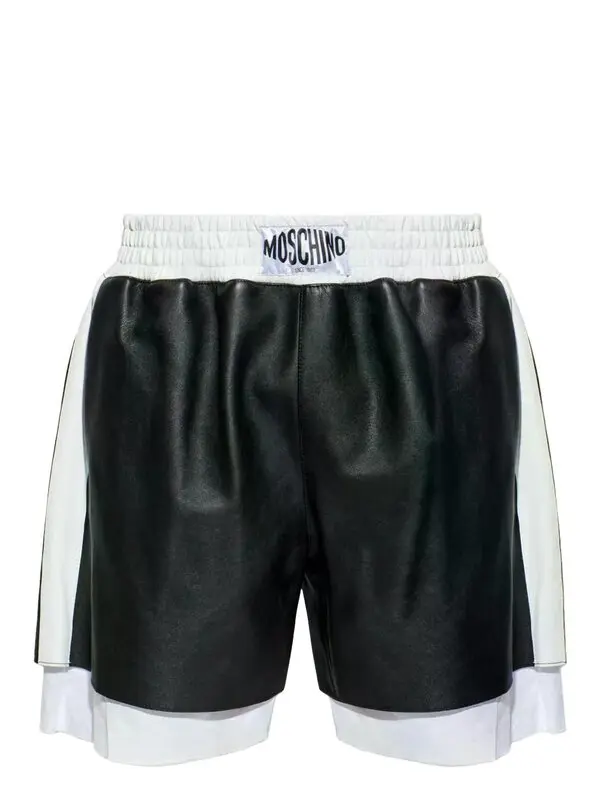Moschino Leather Shorts - Black