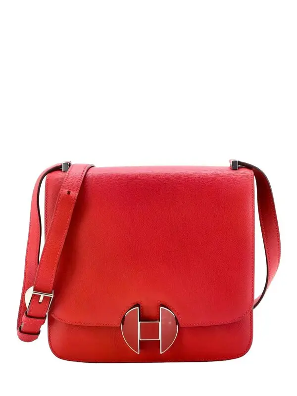 Hermès 2002 Evercolor 20 Shoulder Bag - Red