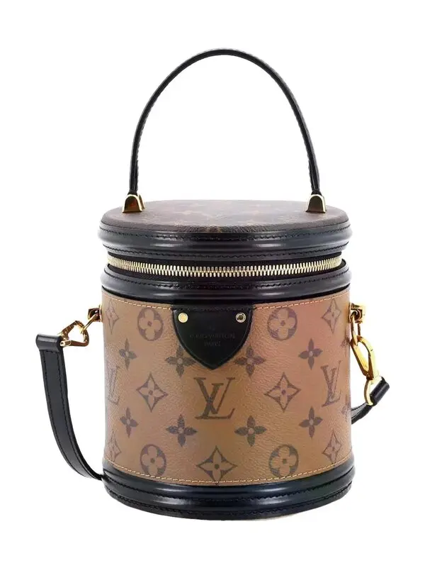 LOUIS VUITTON Cannes Handbag Monogram Canvas Satchel - Brown