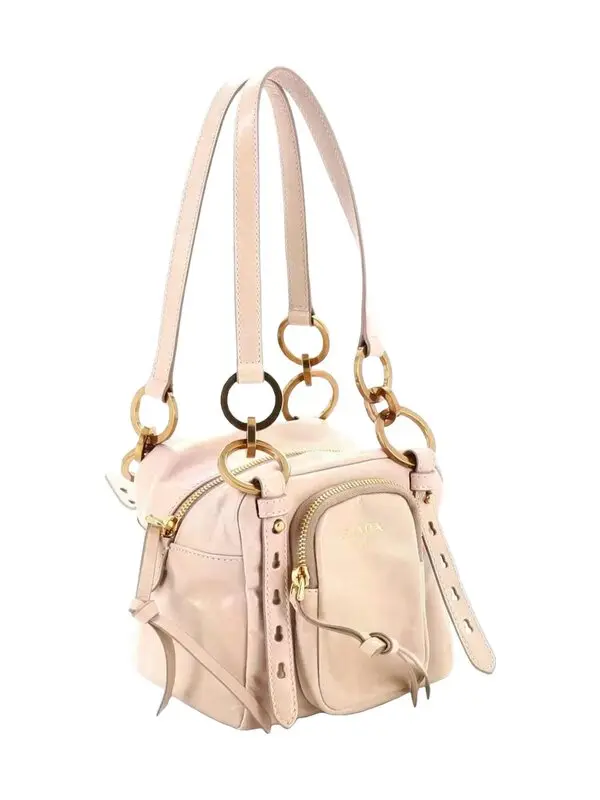Prada Dangle Top Handle Mini Satchel - Neutrals