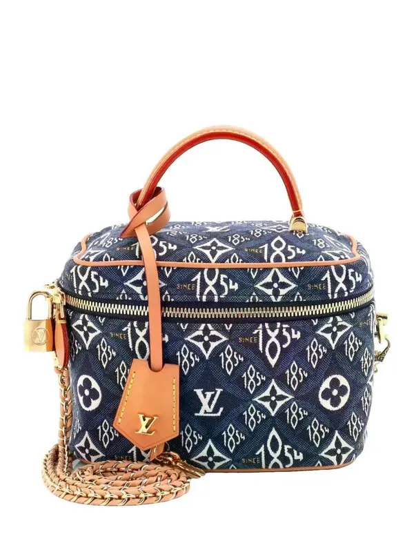 LOUIS VUITTON Vanity Handbag Limited Edition Since 1854 Monogram Jacquard Pm Satchel - Blue