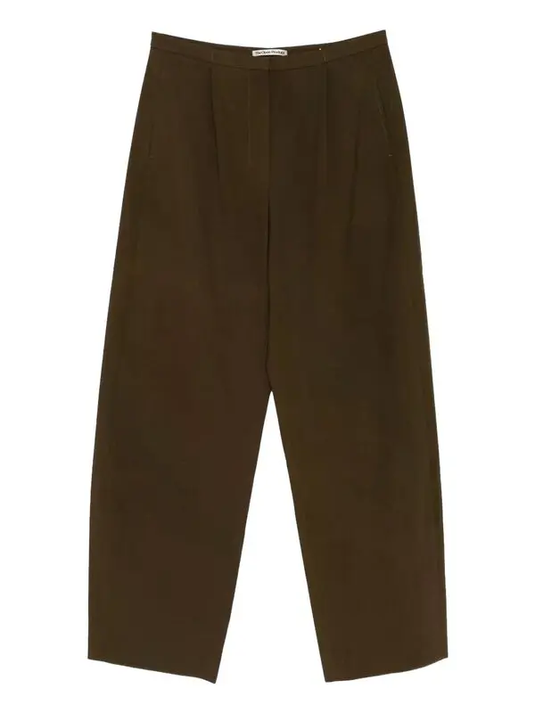 OPEN YY Volume Tuck Pleated Trousers - Green