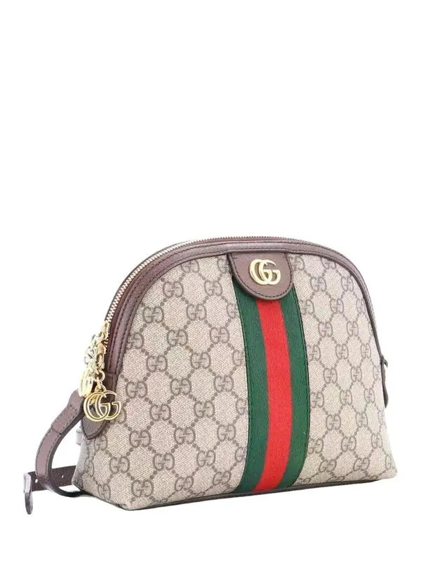 Gucci Ophidia Dome Gg Coated Canvas Small Shoulder Bag - Brown