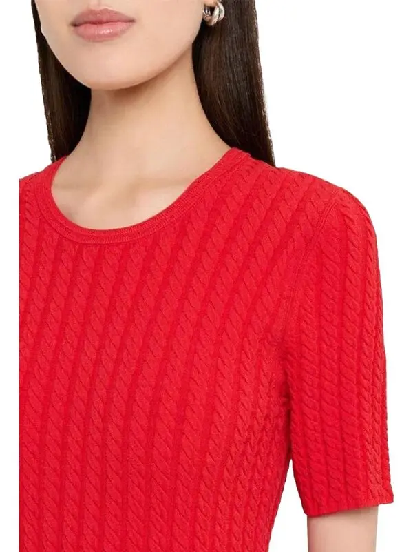JASON WU Cable-knit Midi Sweater Dress - Papaya