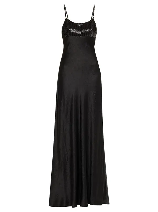 JASON WU Bead & Sequin Twill Gown - Black