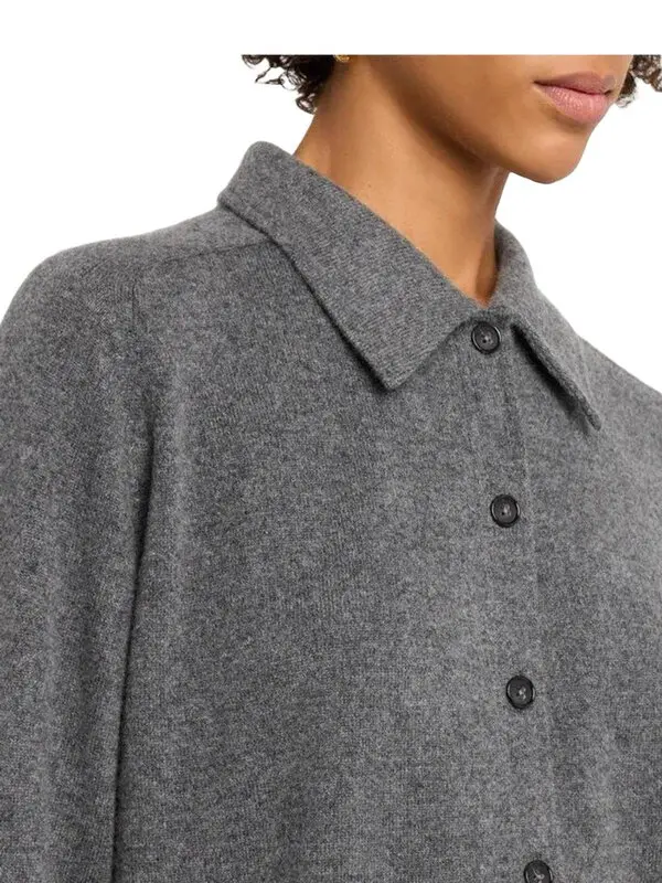 TOTEME Cashmere Raglan-sleeve Cardigan - Dark Grey