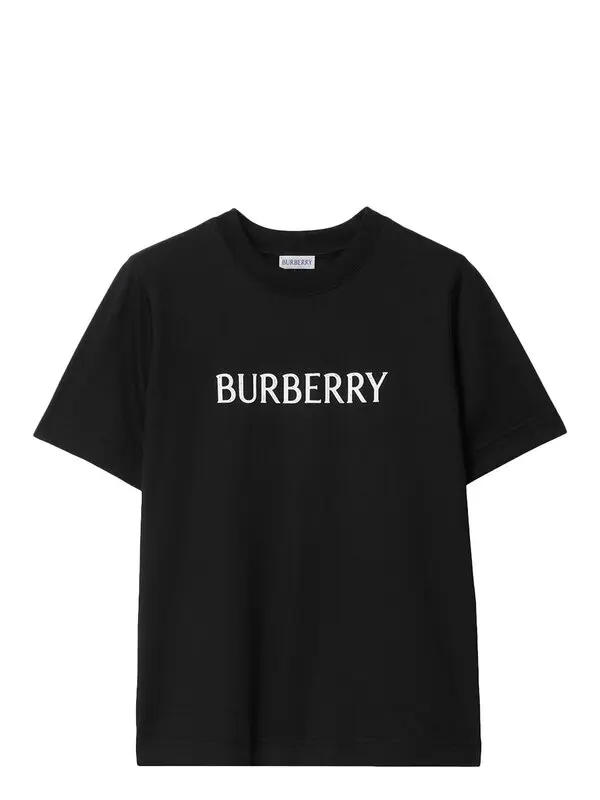 Burberry Logo-print Short-sleeve T-shirt - Black