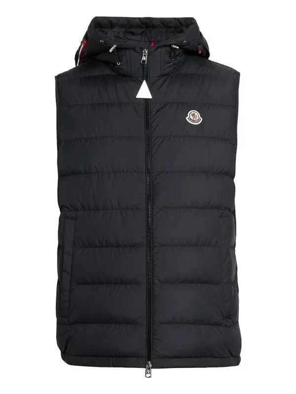 Moncler Hooded Down Vest - Black