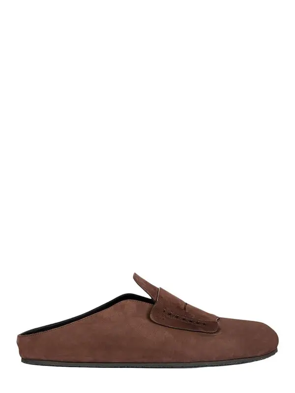 Jacquemus Les Moccasin Suede Mules - Dark Brown
