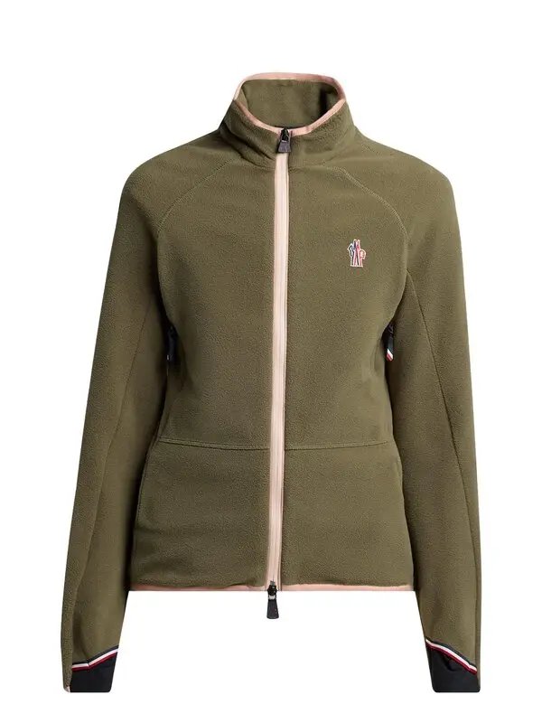 Moncler Fleece Zip-up Sweatshirt - Green