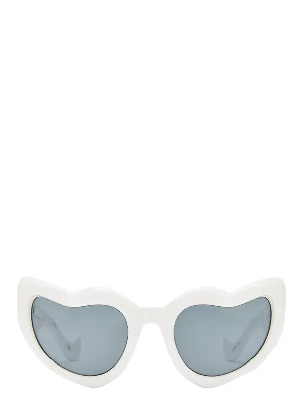 Le Specs Fast Love Love Heart Sunglasses - White