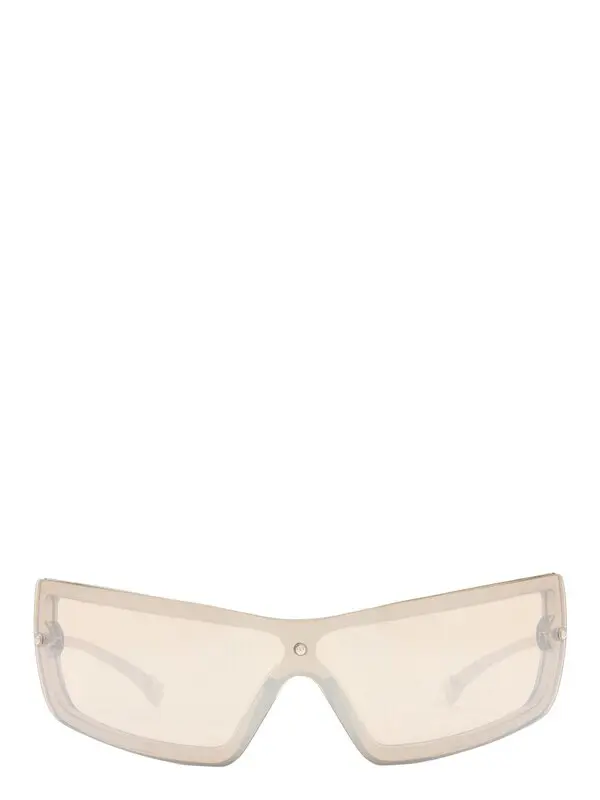 Le Specs Oversized Mask Sunglasses - Smoke And Silver