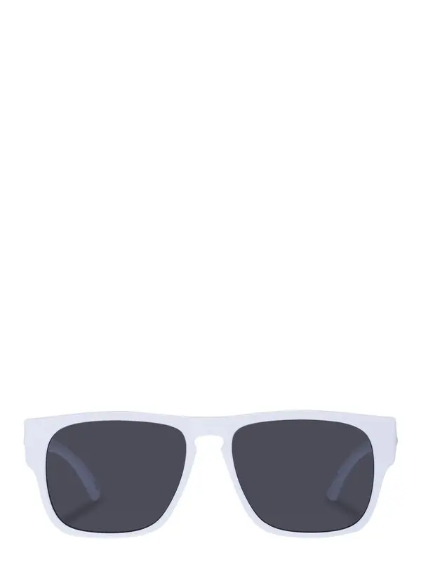Le Specs Transmission Rectangle Sunglasses - White