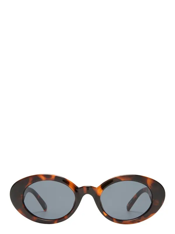 Le Specs Nouveau Vie Oval Sunglasses - Dark Tort