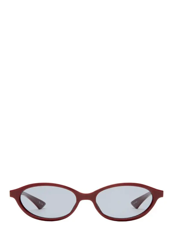 Le Specs Duskfall Oval Sunglasses - Merlot