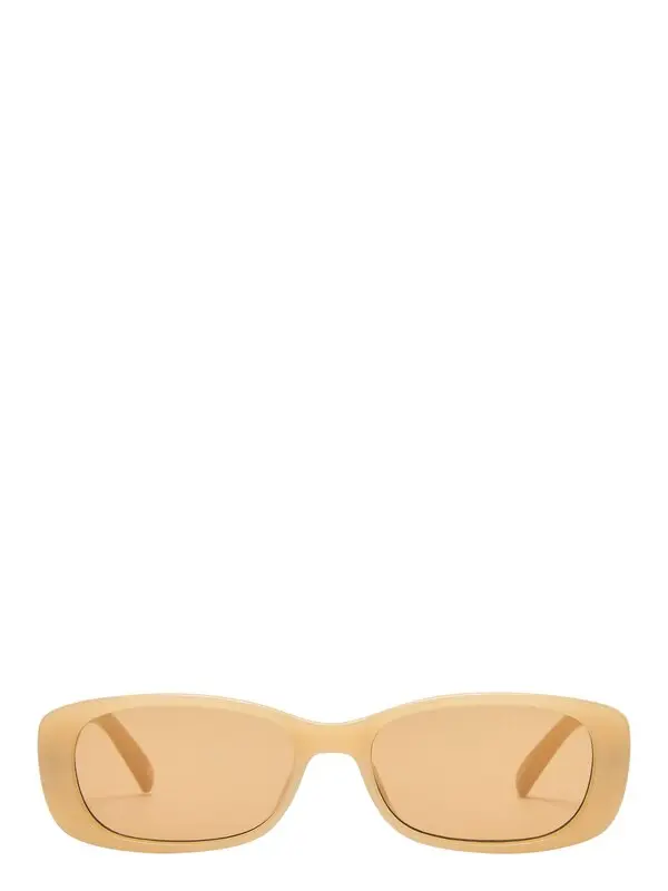 Le Specs Unreal Rectangle Sunglasses - Latte