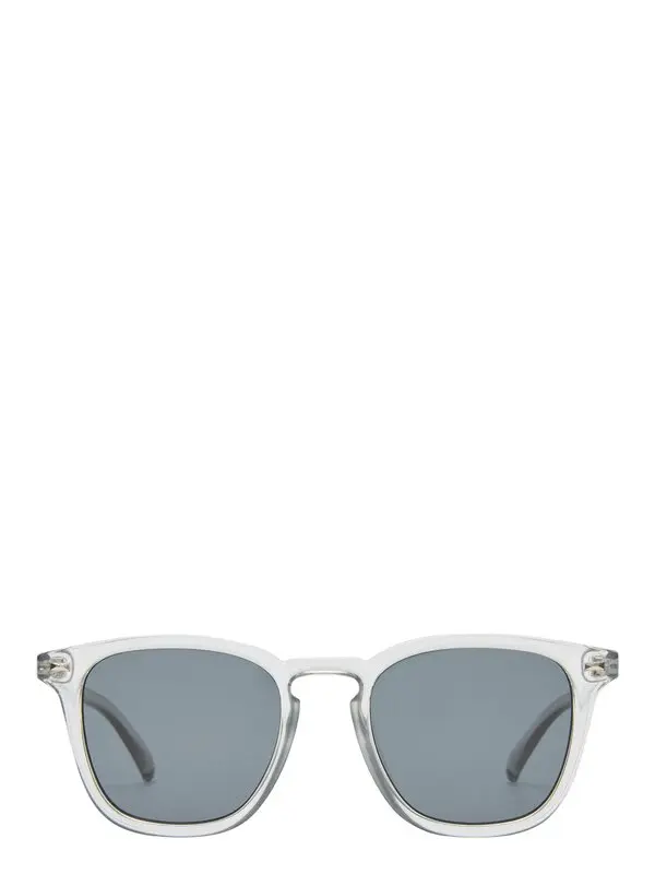 Le Specs No Biggie Rectangle Sunglasses - Pewter