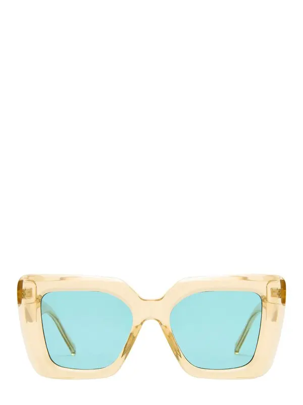 Le Specs Unimaginable Square Frame Sunglasses - Sand