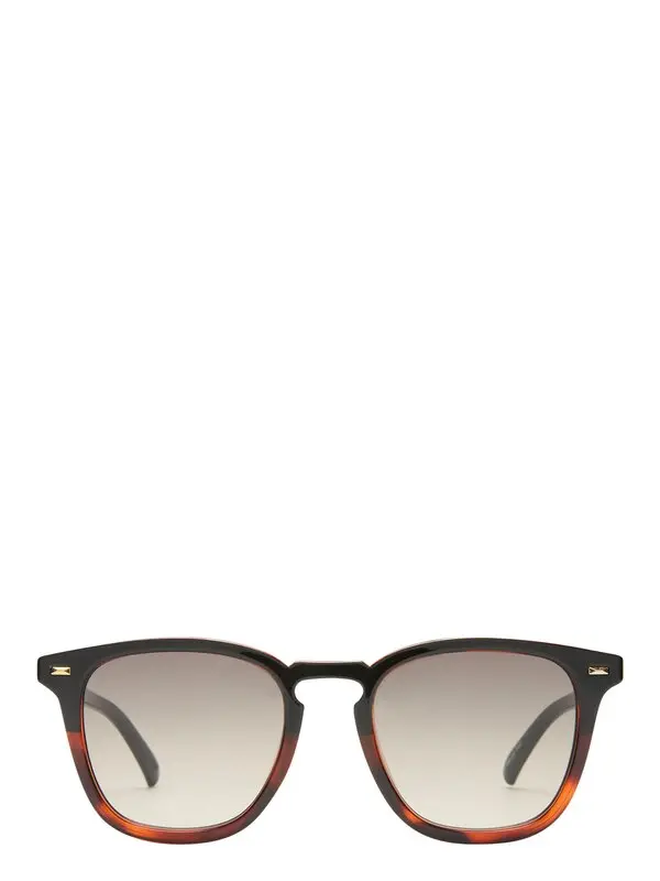 Le Specs Rectangle Sunglasses - Black Tort