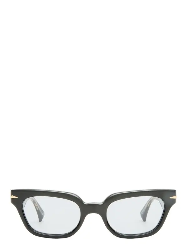 Le Specs Numero Tres Rectangle Sunglasses - Obsidian Black